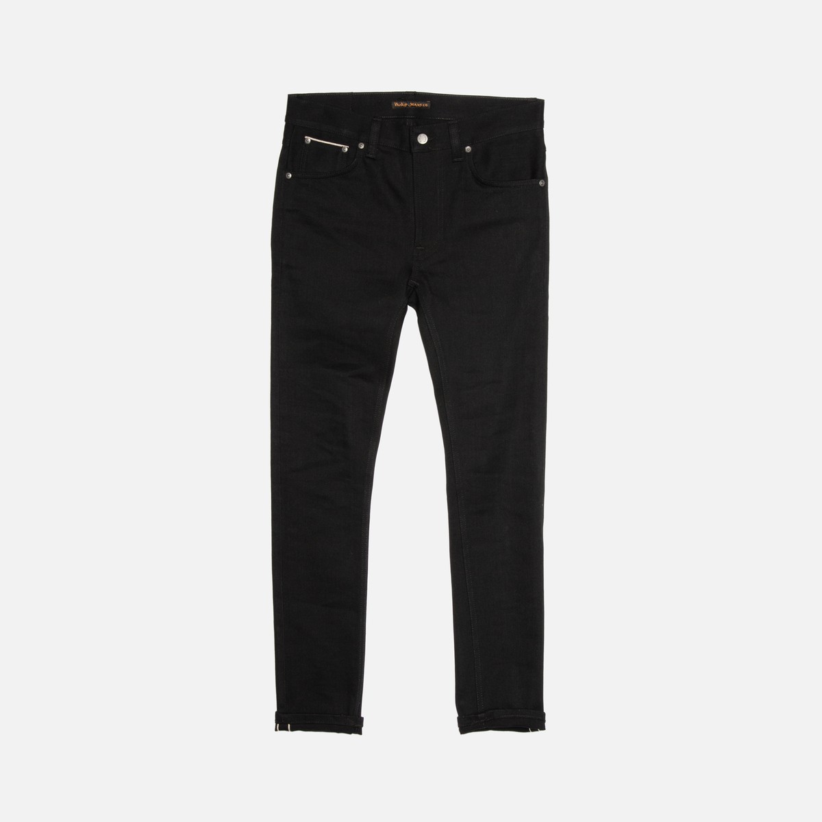 Lean Dean Dry Black Selvage slim tapered jeans | Nudie Jeans