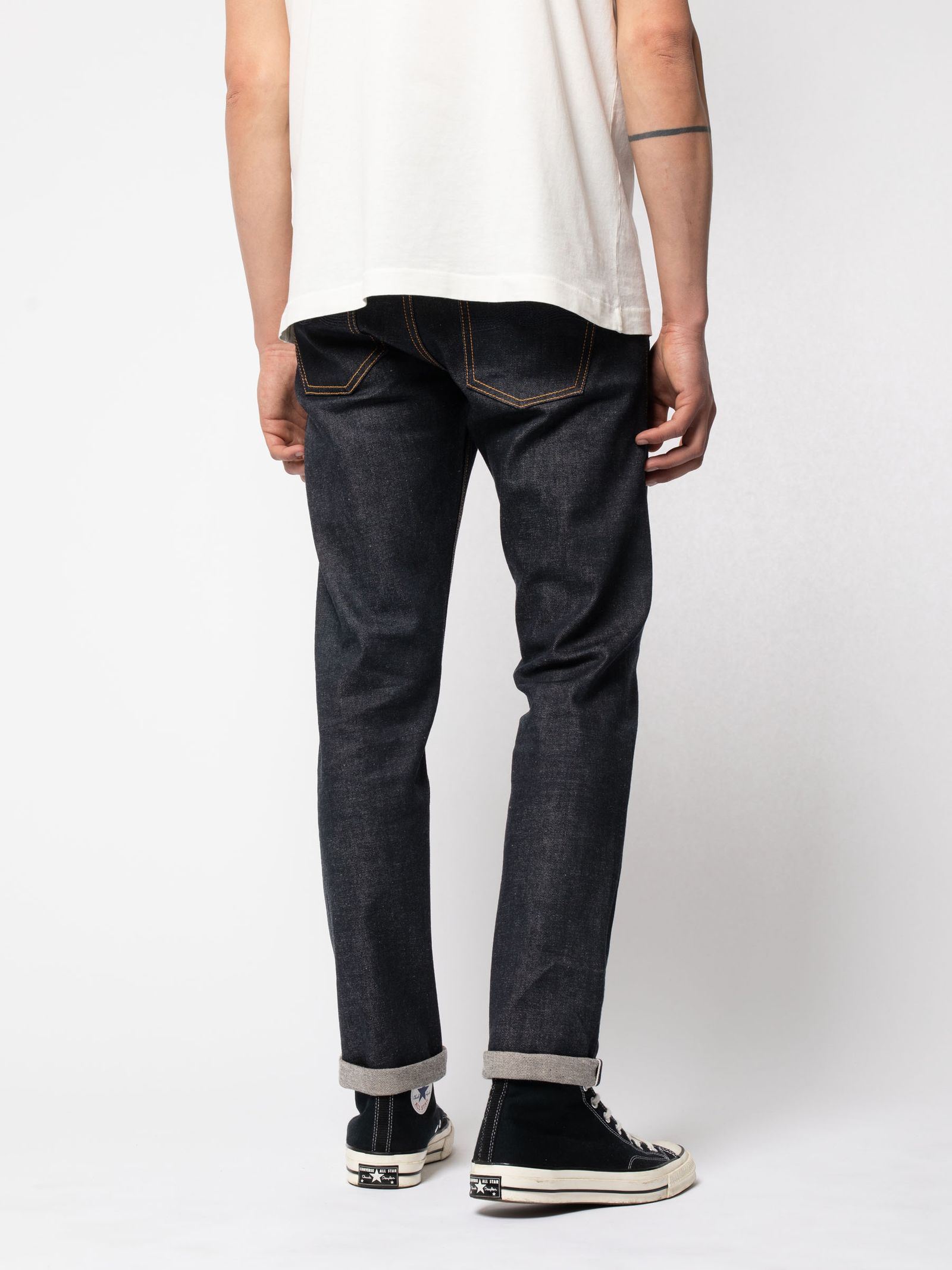 Lean Dean Dry True Selvage slim tapered jeans | Nudie Jeans