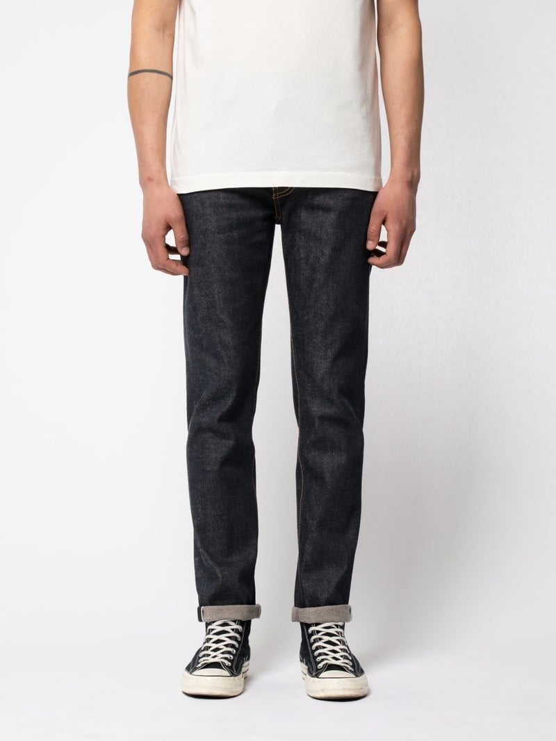 Lean Dean Dry True Selvage slim tapered jeans | Nudie Jeans