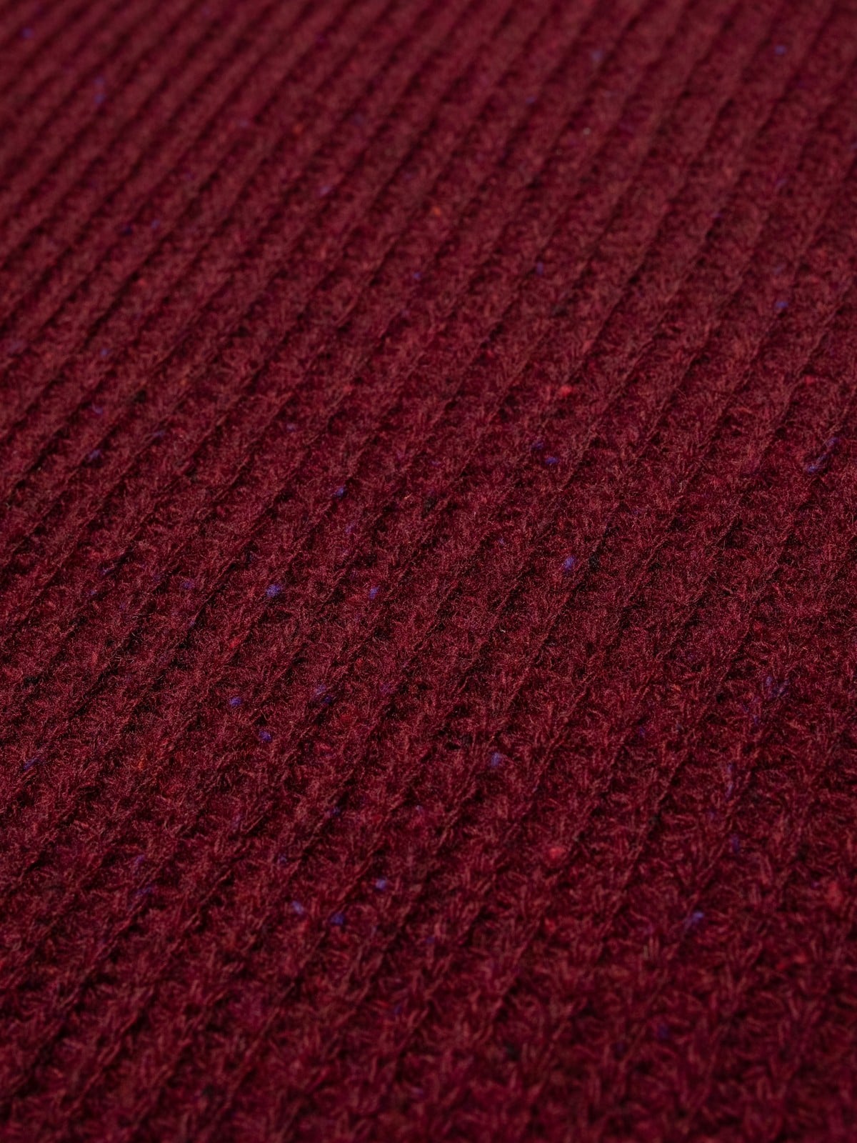 August Rib Wool Sweater Burgundy organic wool | Nudie Jeans