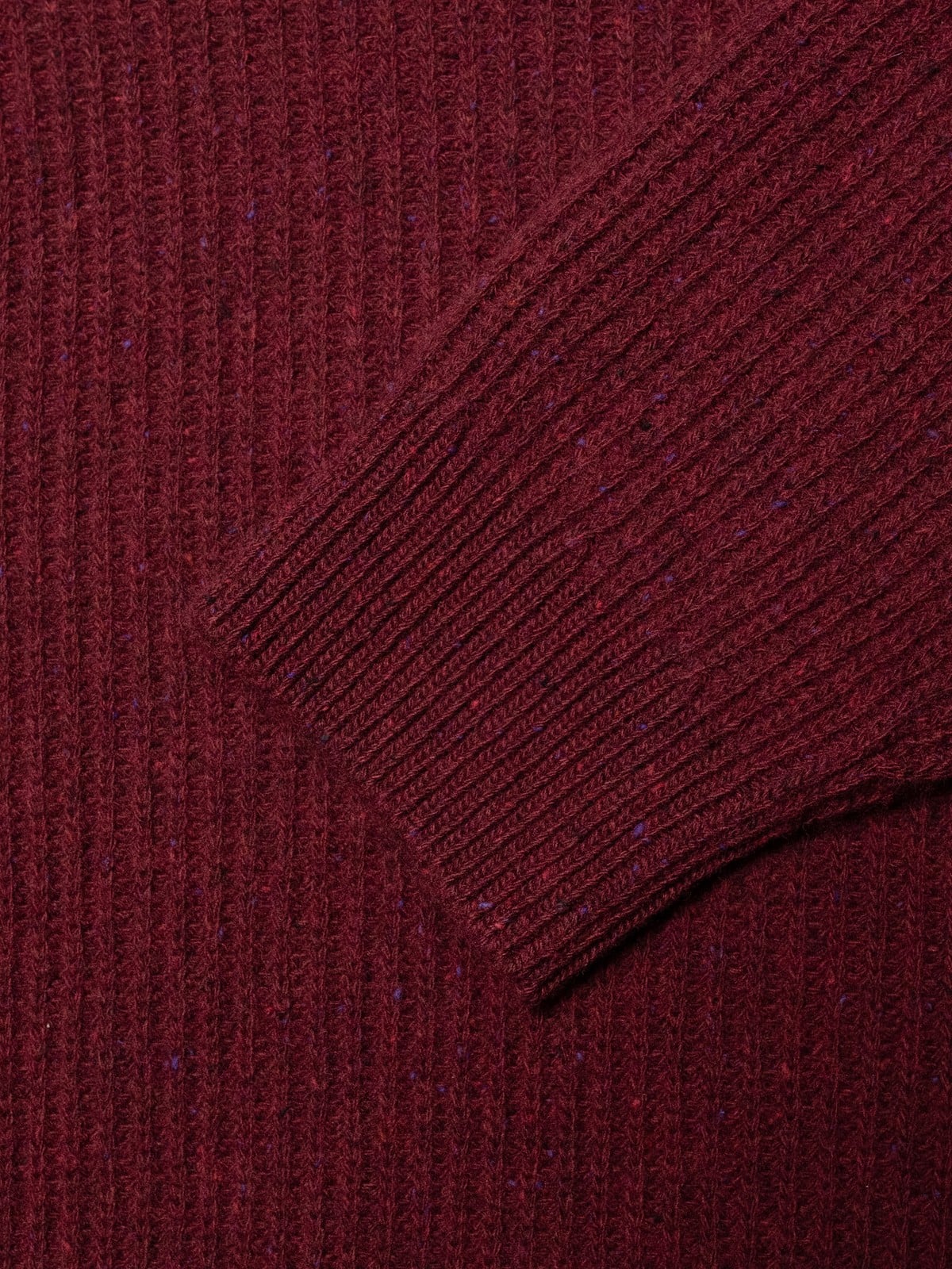 August Rib Wool Sweater Burgundy organic wool | Nudie Jeans