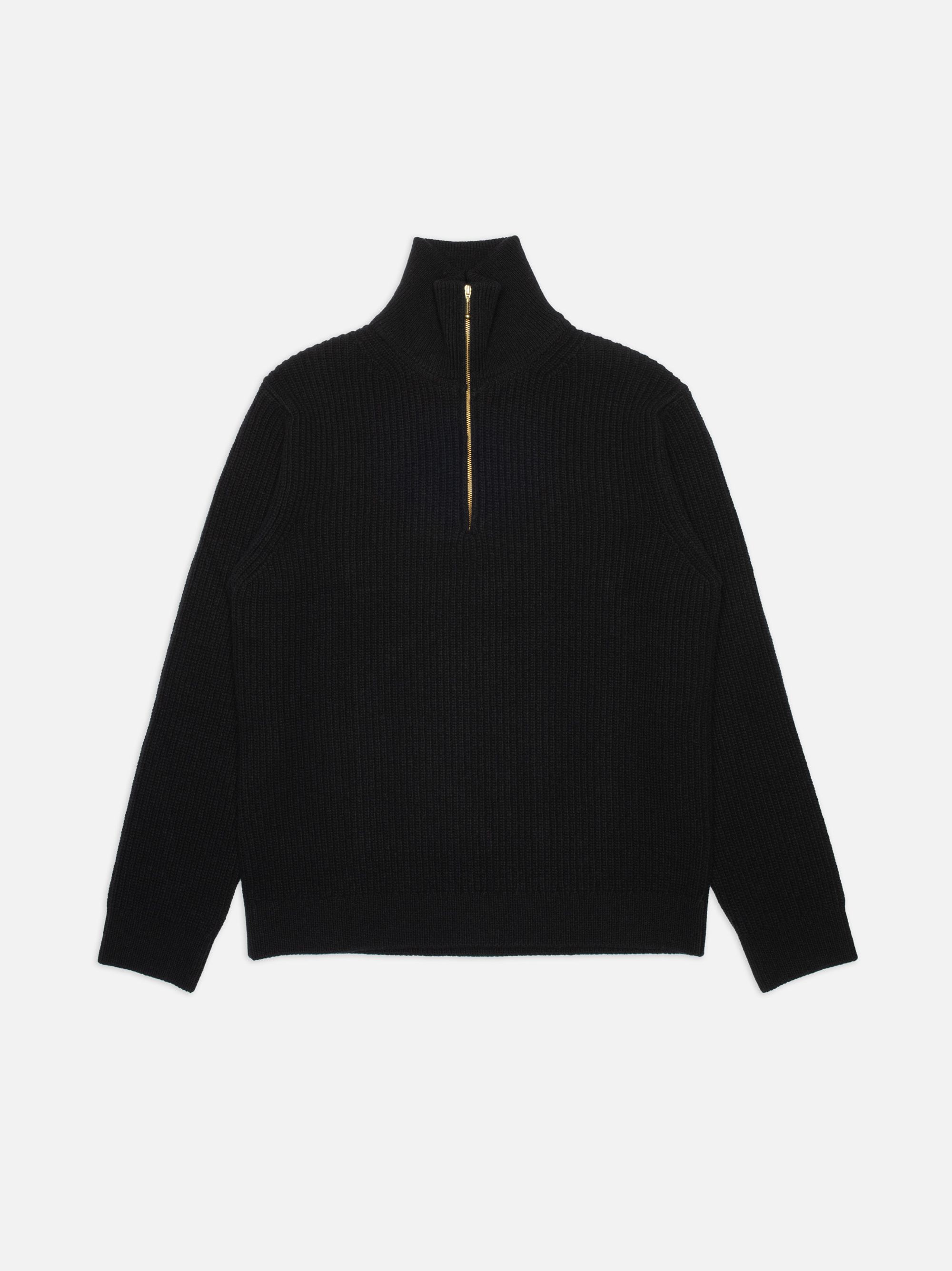 August Rib Cotton Sweater Navy