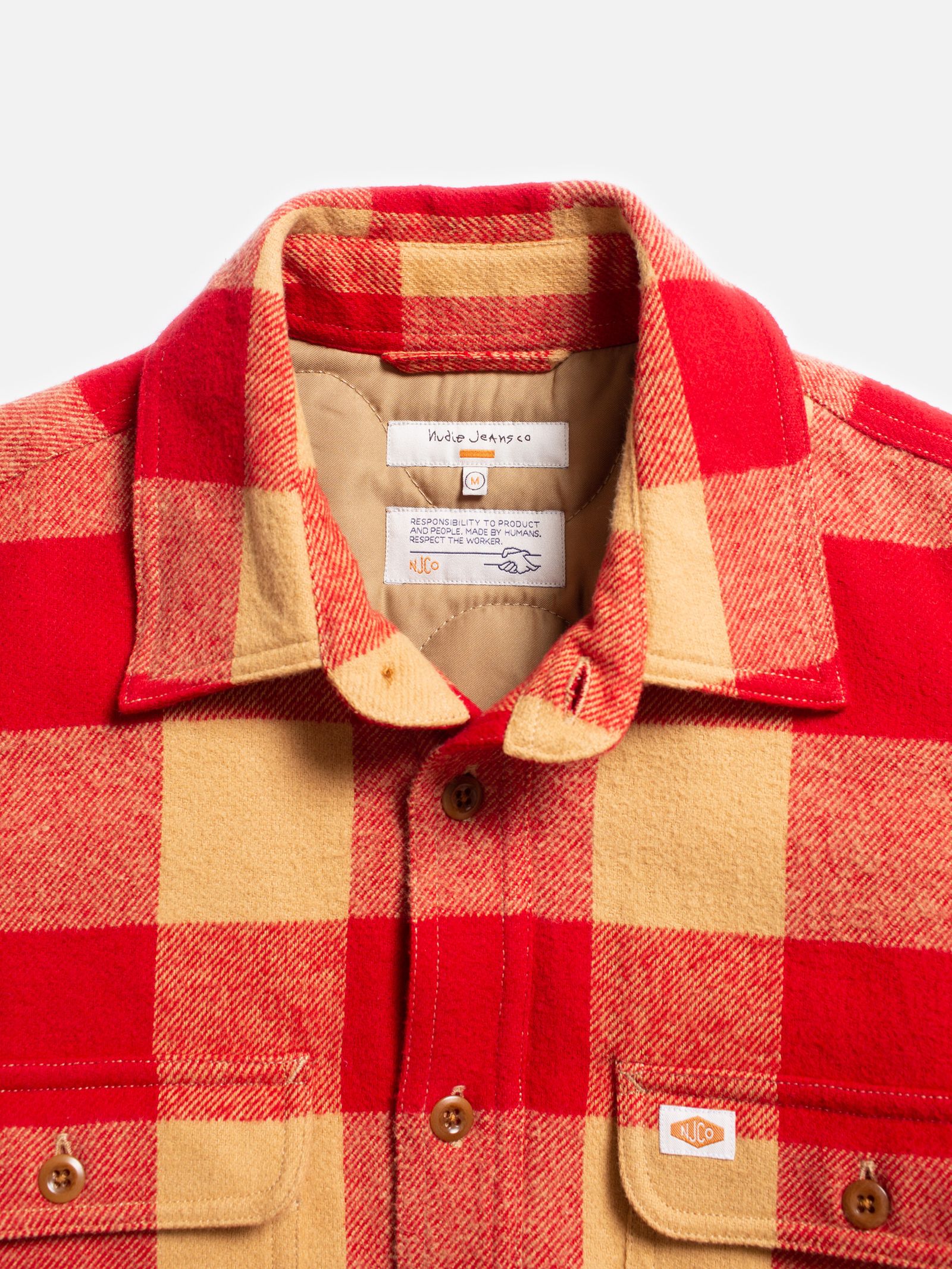 Glenn Padded Check Shirt Red | Nudie Jeans | Create Tomorrow's Vintage