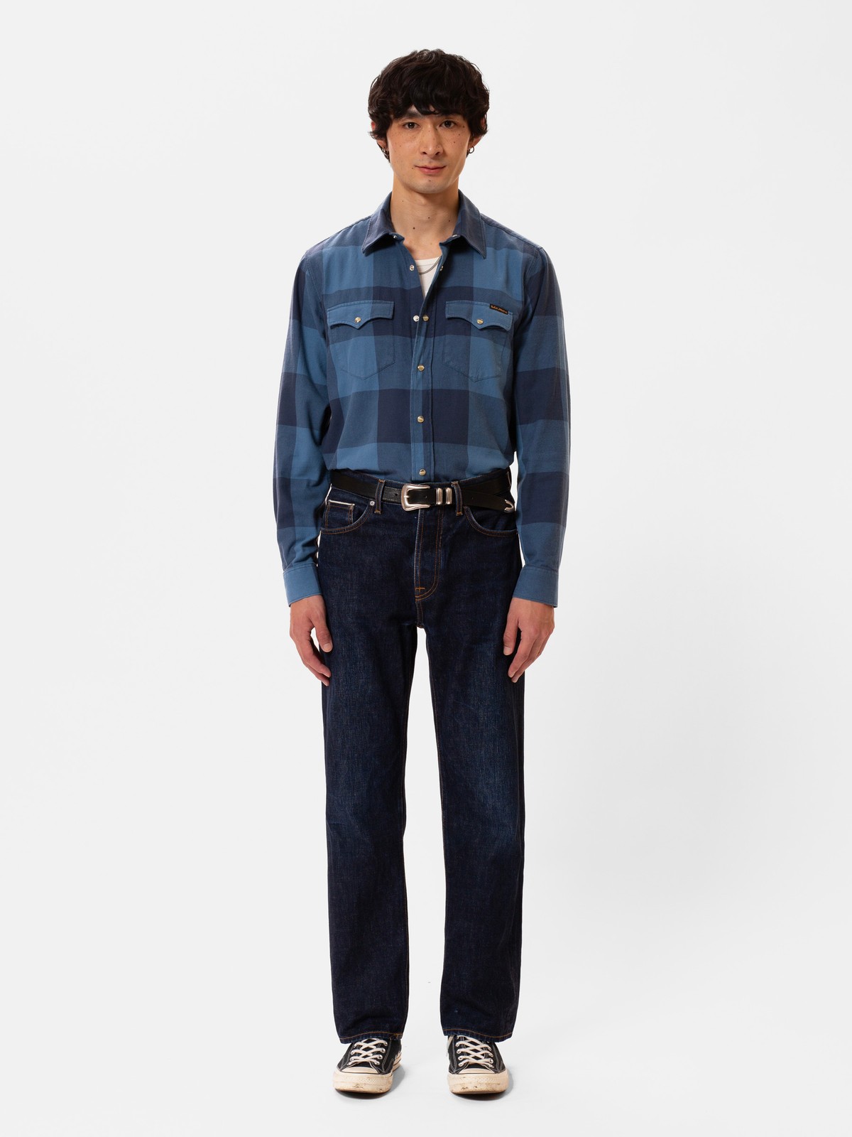 George Flannel Shirt Blue | Nudie Jeans | Create Tomorrow's Vintage