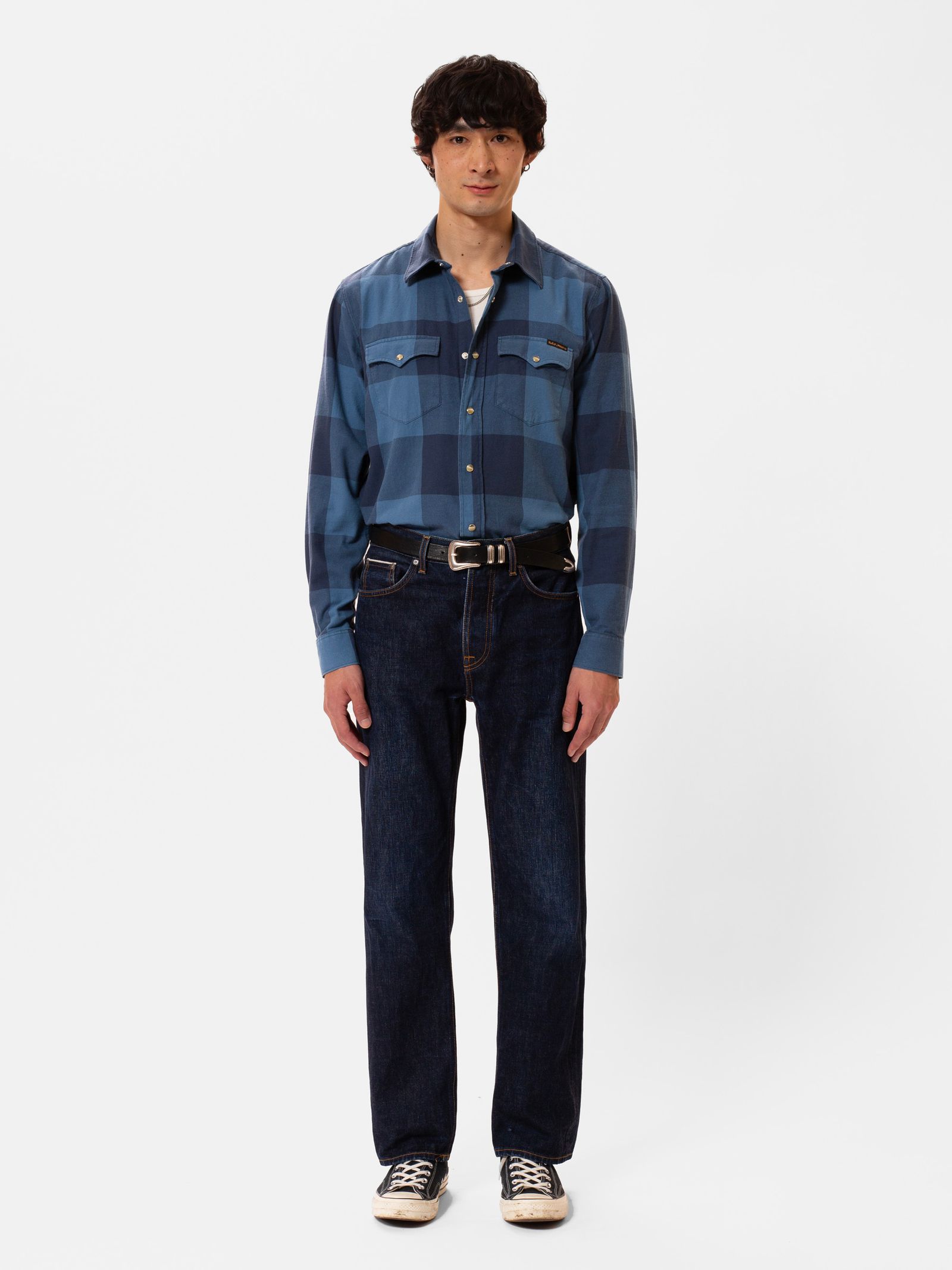 George Flannel Shirt Blue | Nudie Jeans | Create Tomorrow's Vintage