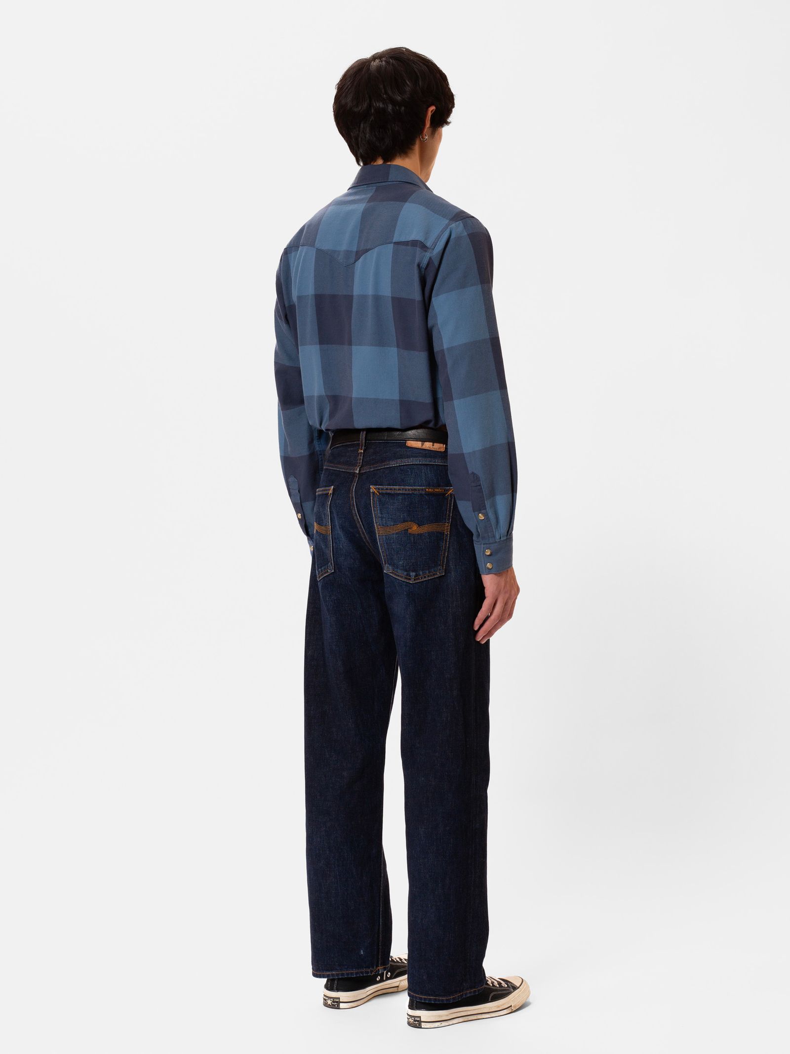 George Flannel Shirt Blue regular fit shirt | Nudie Jeans