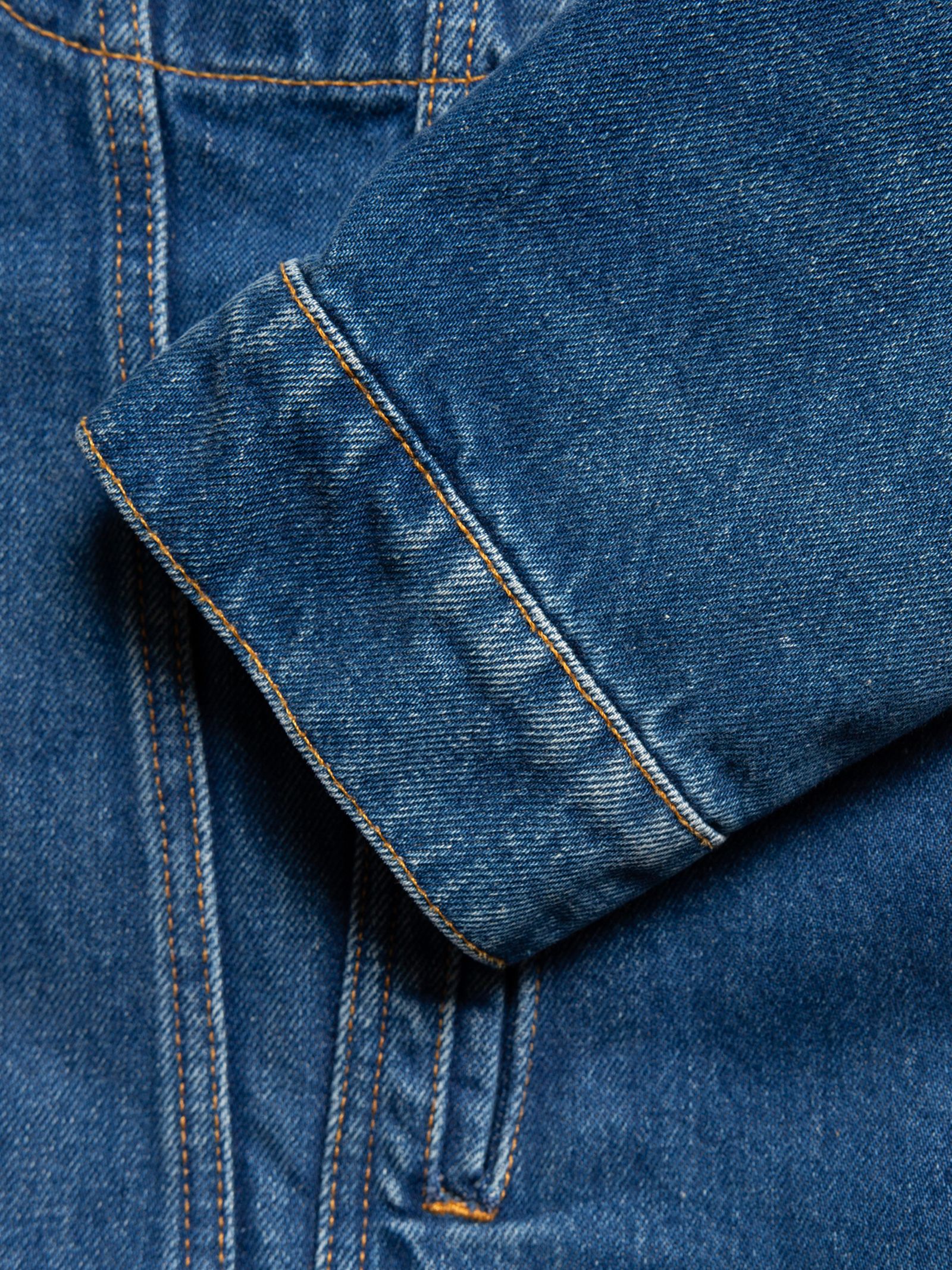 Danny Greasy Denim Jacket Mid Blue