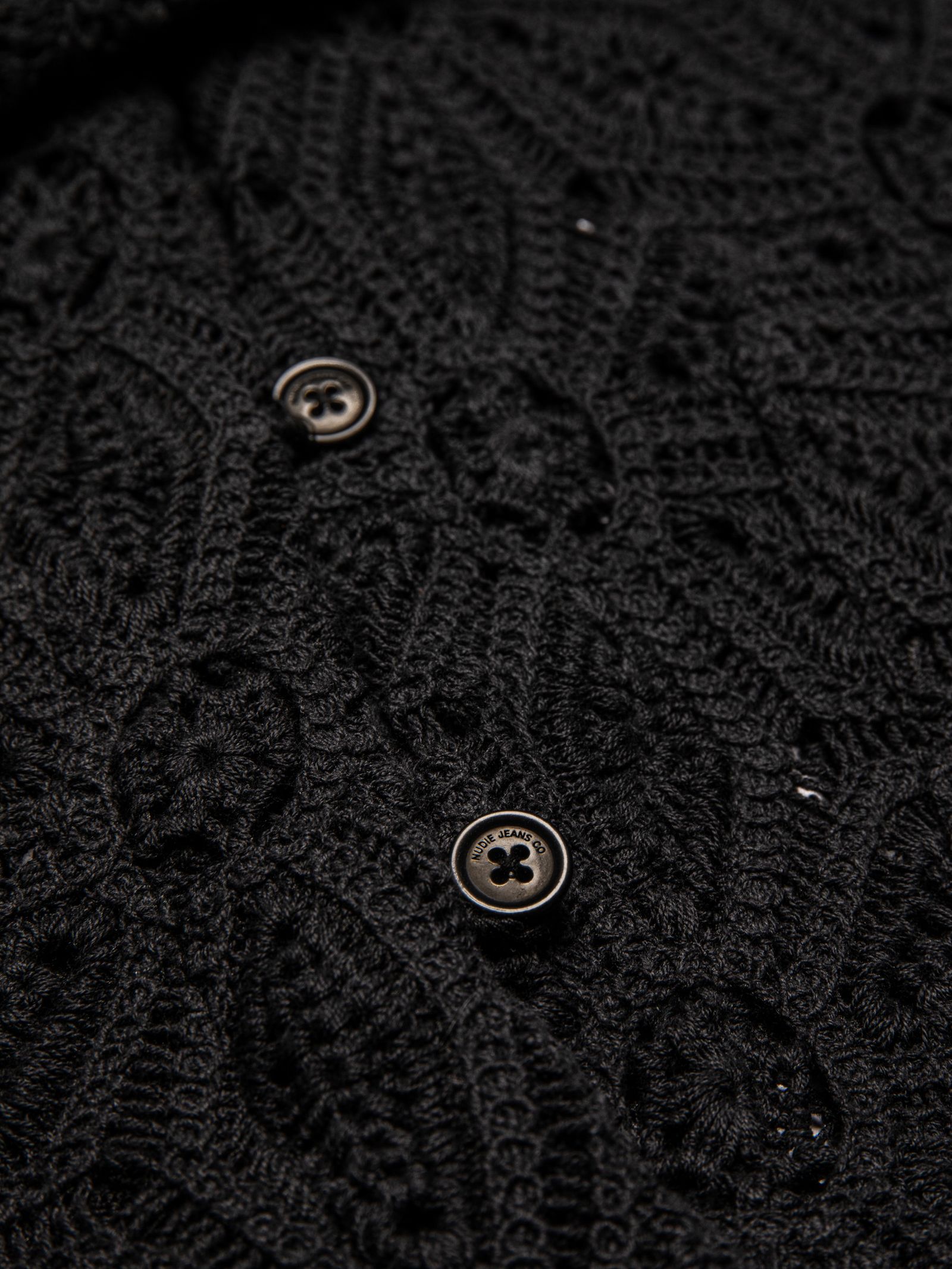 Anita Crochet Cardigan Black | Nudie Jeans | Create Tomorrow's Vintage