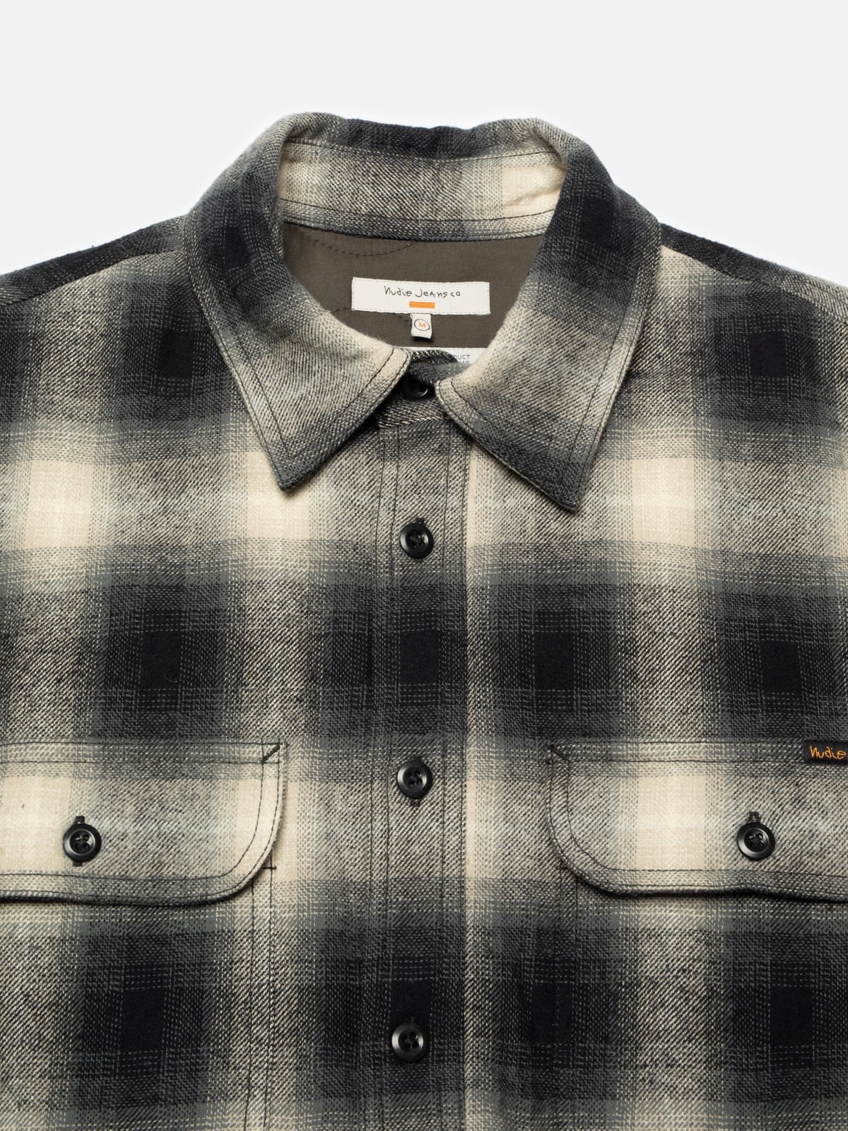 Glenn Padded Shadow Check Shirt Black overshirt | Nudie Jeans