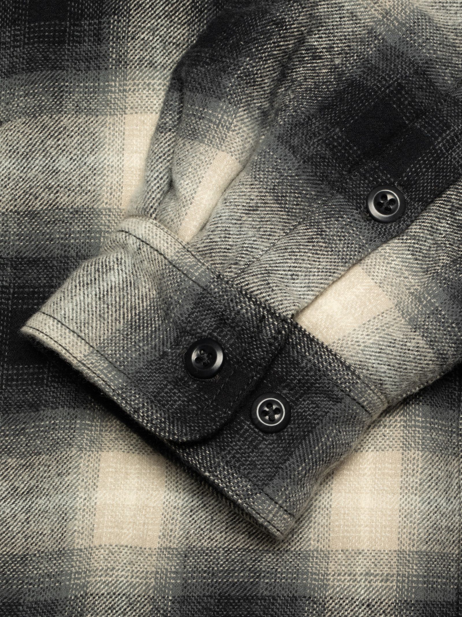 Glenn Padded Shadow Check Shirt Black overshirt | Nudie Jeans