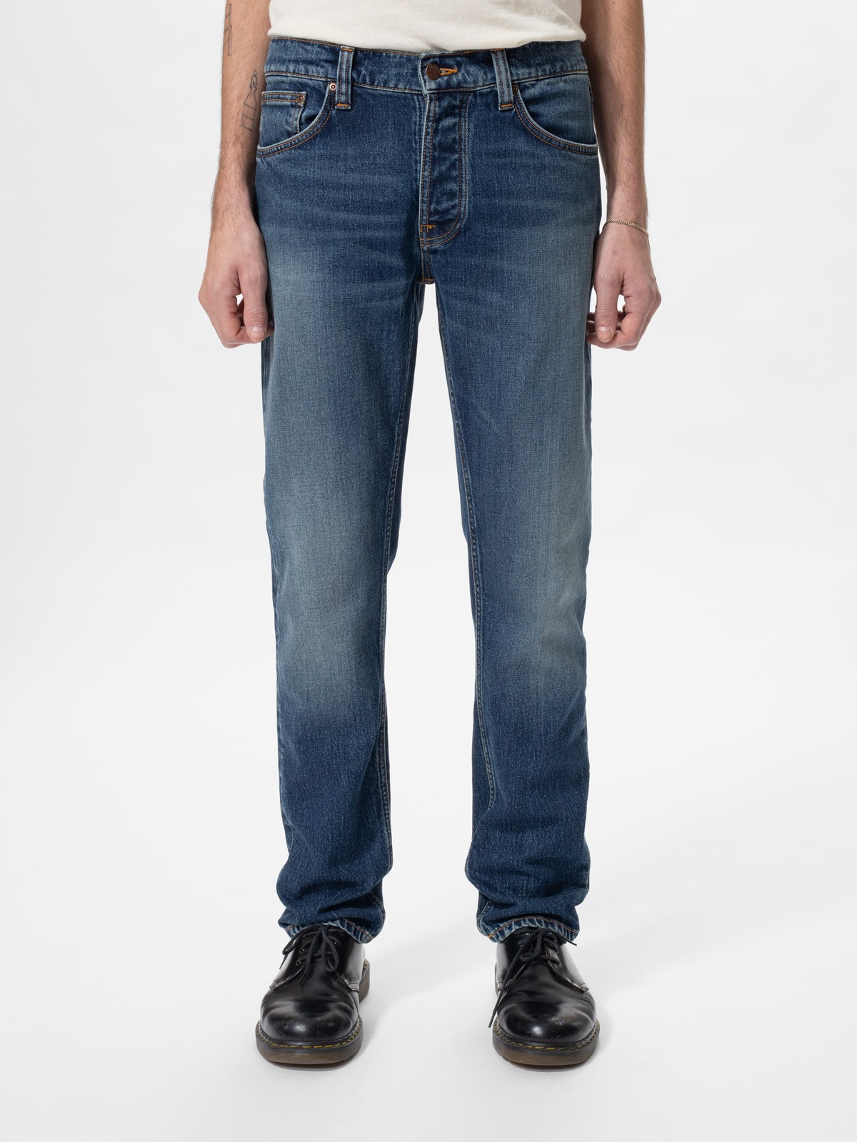 Solid Ollie Wild Blue slim fit jeans | Nudie Jeans