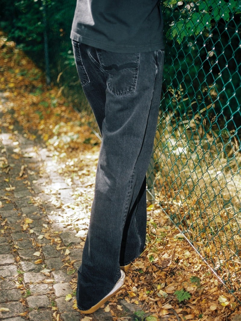 Tuff Tony Black Vintage loose wide-leg jeans | Nudie Jeans