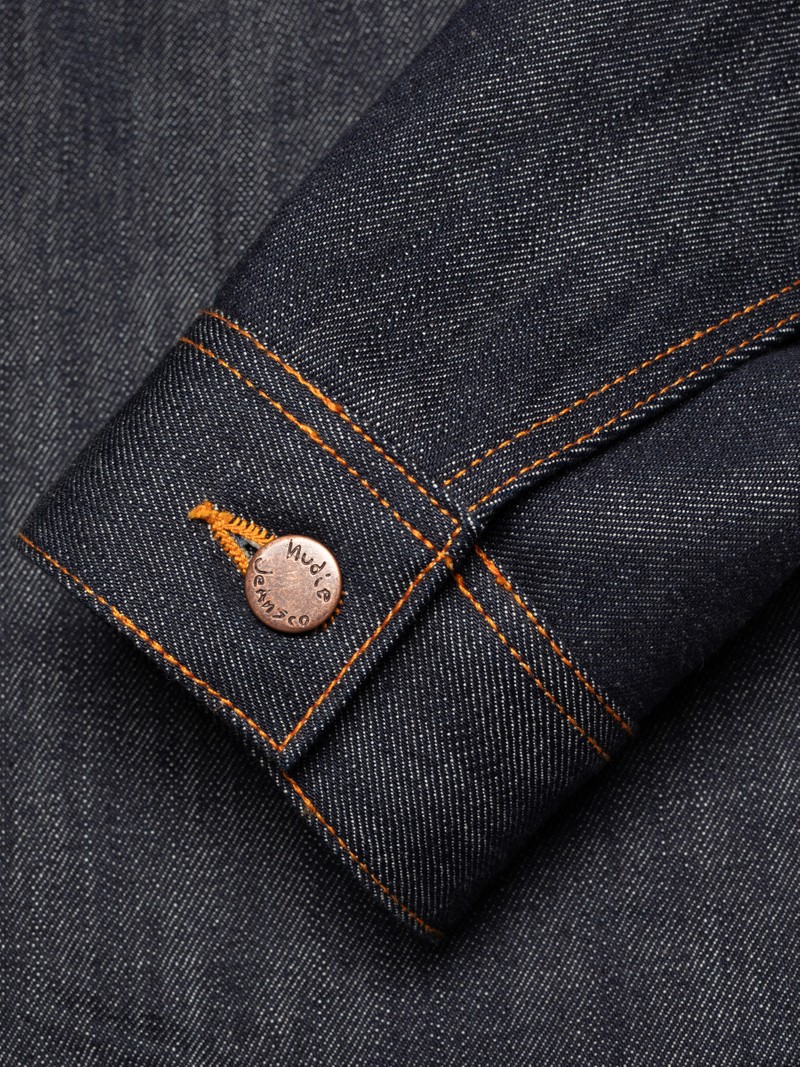 Conny Denim Jacket Dry Streaky slim fit jacket | Nudie Jeans
