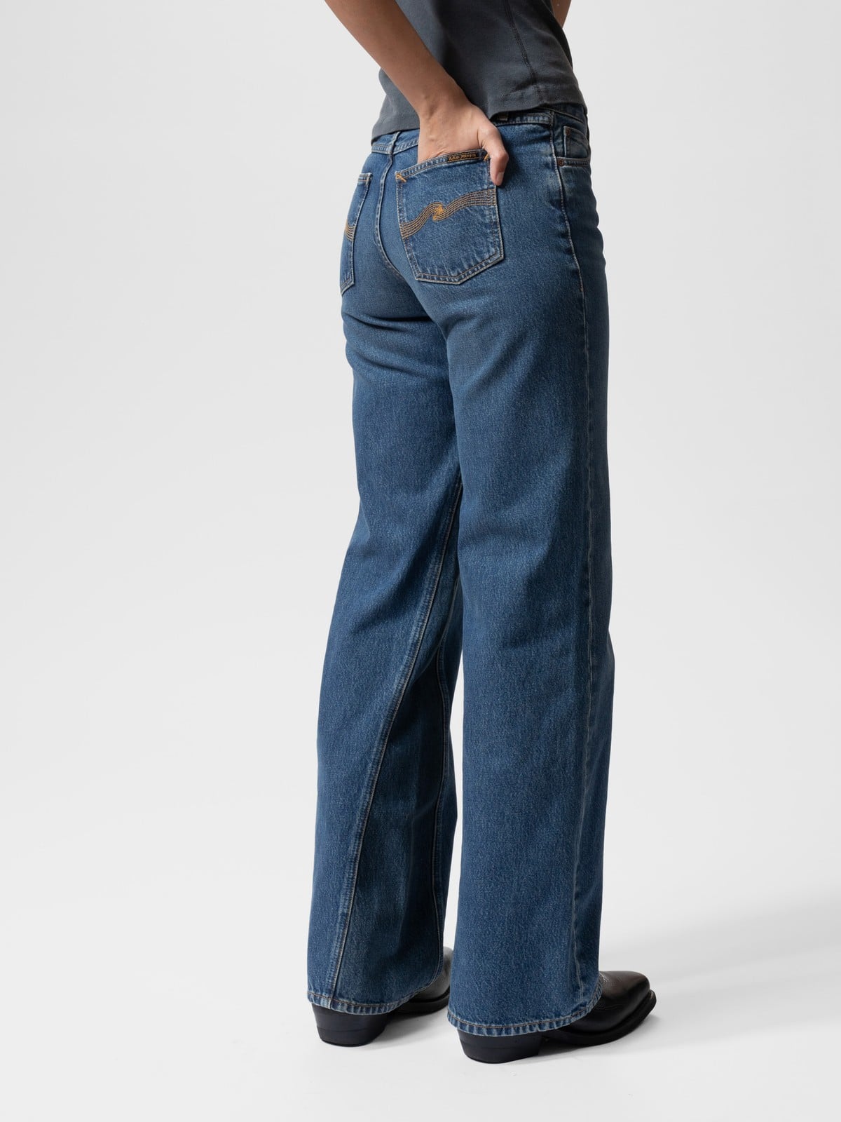 Wide Heidi Blue Days Gusset | Nudie Jeans | Create Tomorrow's Vintage