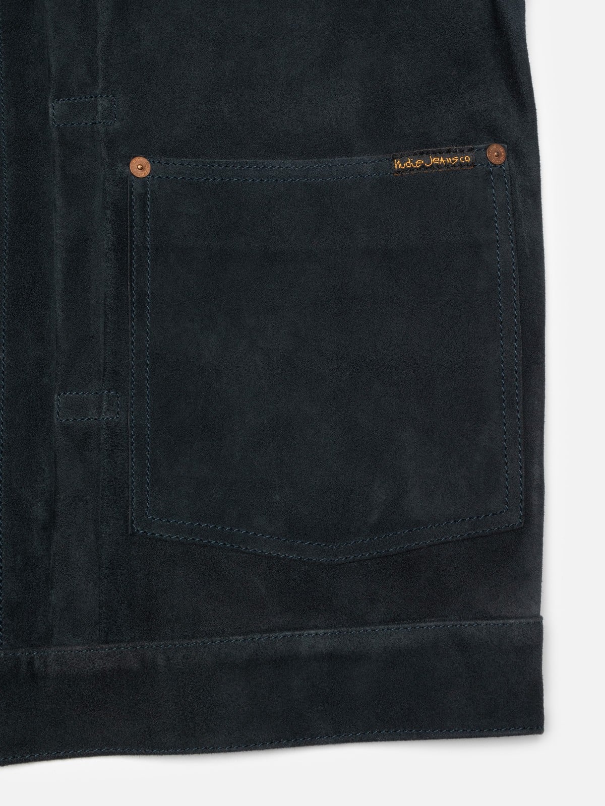 Dante II Suede Jacket Navy regular fit jacket | Nudie Jeans