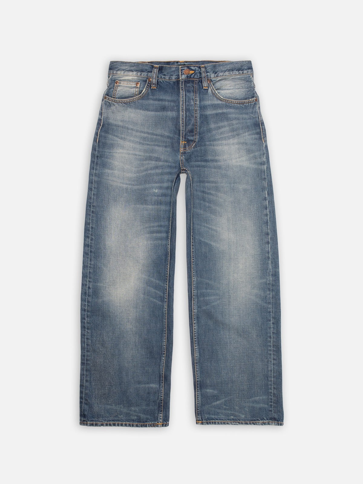 Loud Larry Dry Selvage loose wide-leg jeans | Nudie Jeans