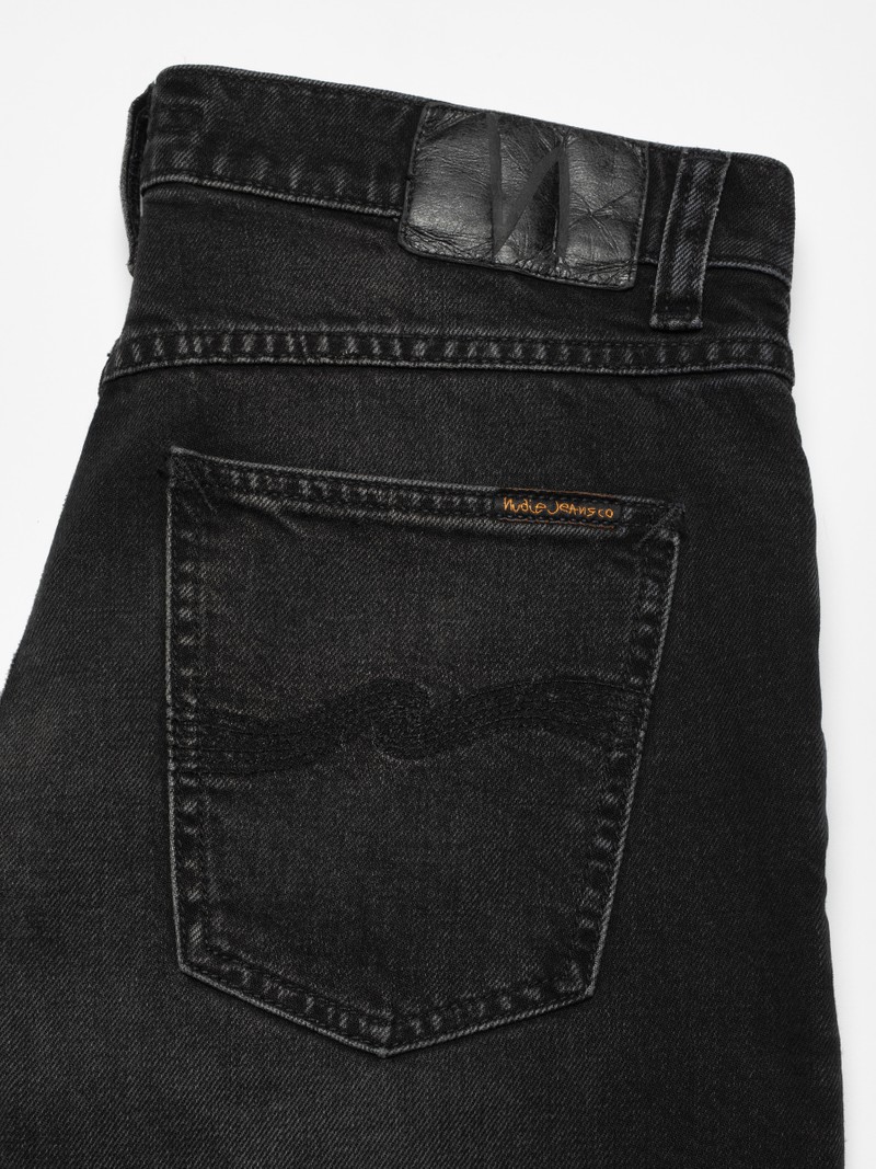 Solid Ollie Black Force slim straight jeans | Nudie Jeans