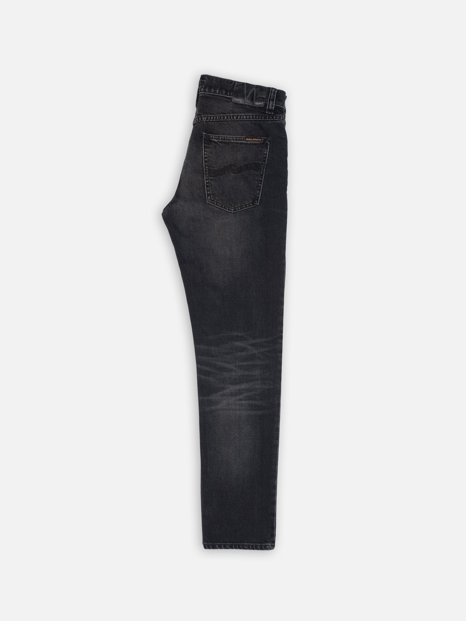 Solid Ollie Black Force slim straight jeans | Nudie Jeans