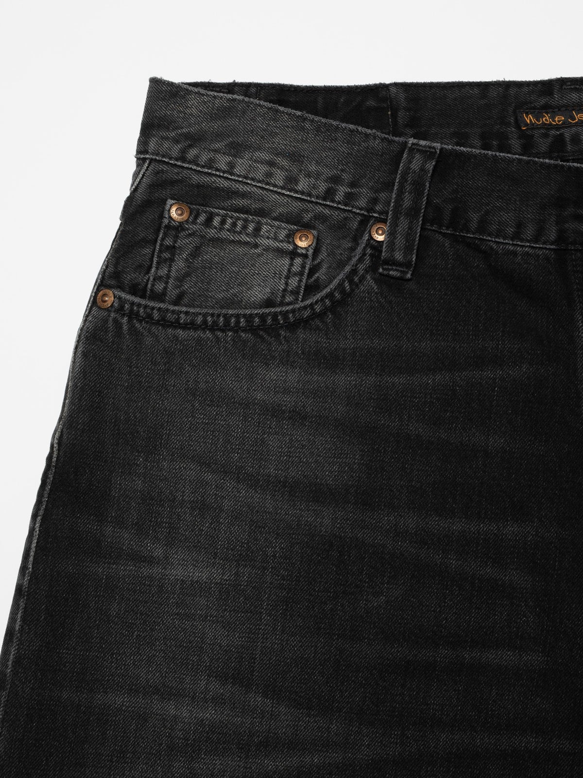 Loud Larry Black Storm loose wide-leg jeans | Nudie Jeans