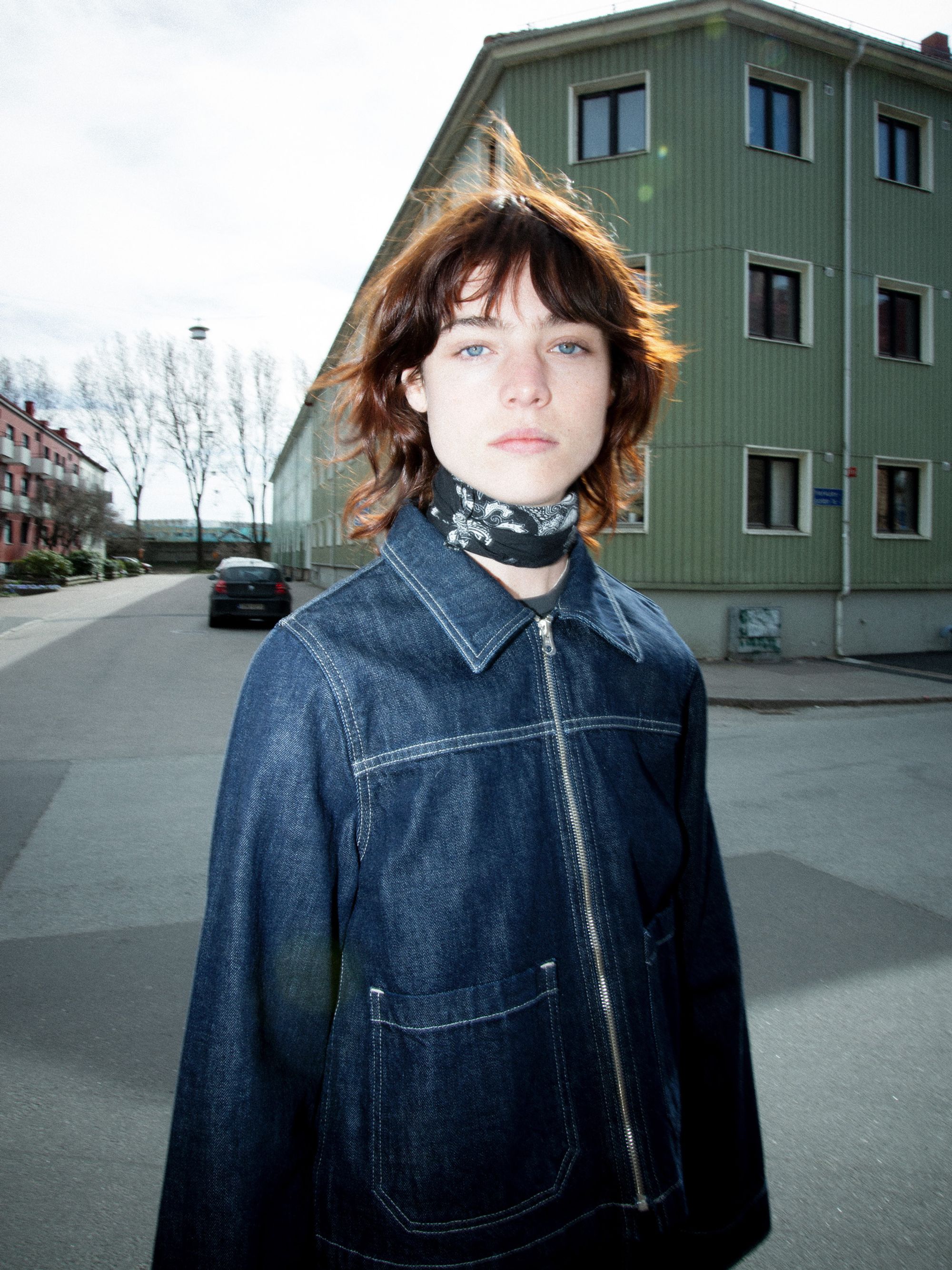 Anja Workwear Denim Jacket Dark Blue