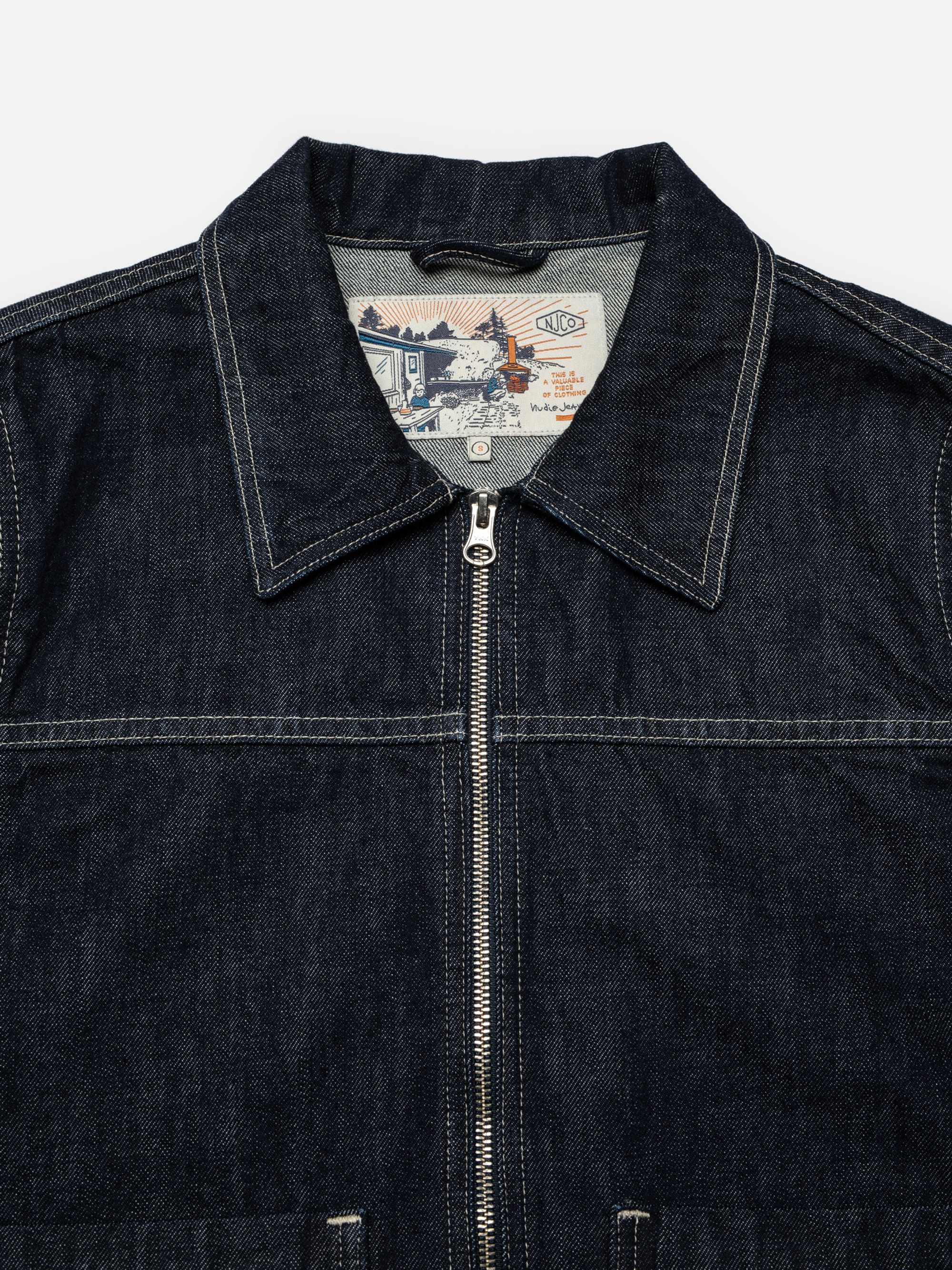 Anja Workwear Denim Jacket Dark Blue