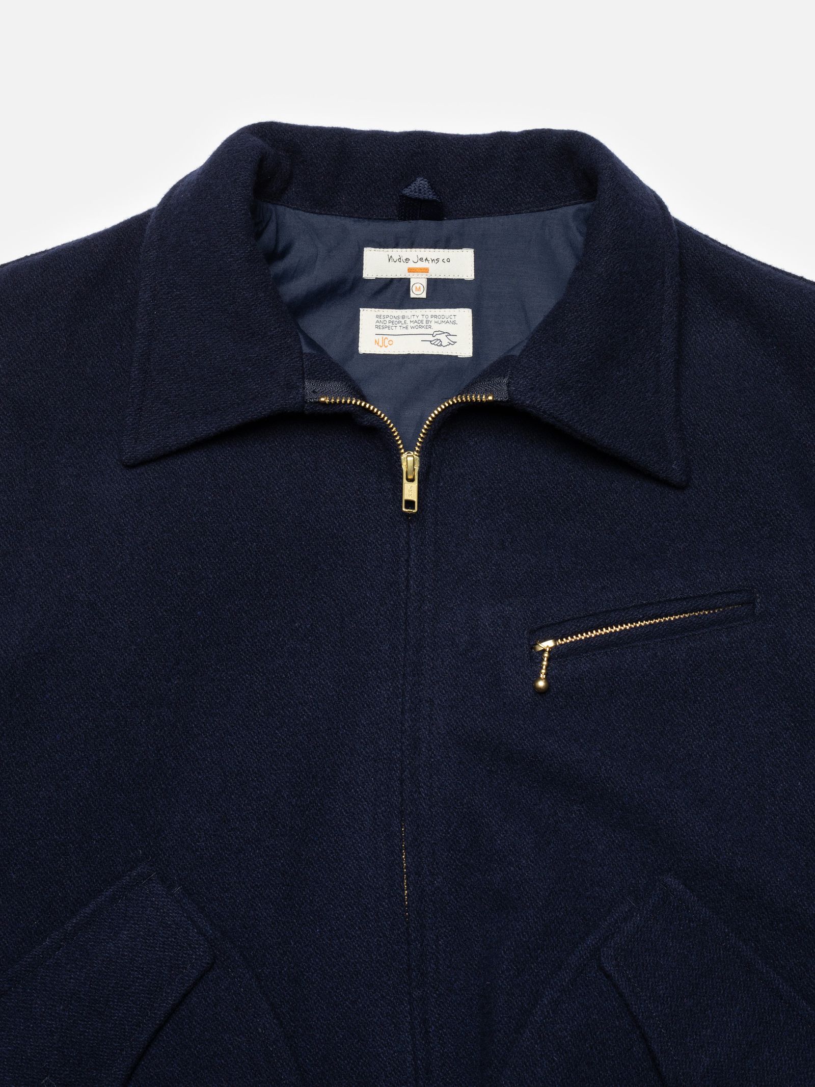 Blake Wool Zip Jacket Blueberry regular jacket | Nudie Jeans