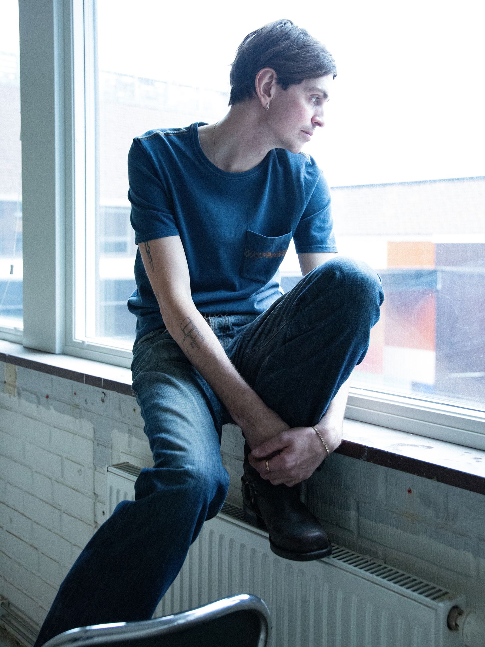 Roy Heavy Slub T-Shirt Ecru