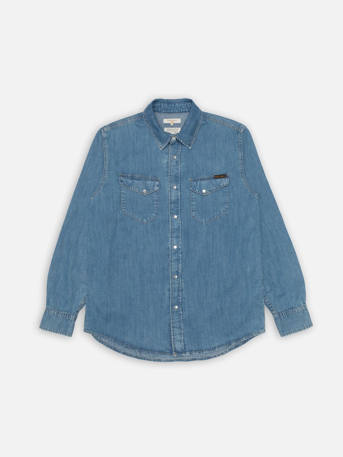 Gunnar Light Used Denim Shirt Light Blue | Nudie Jeans | Create ...