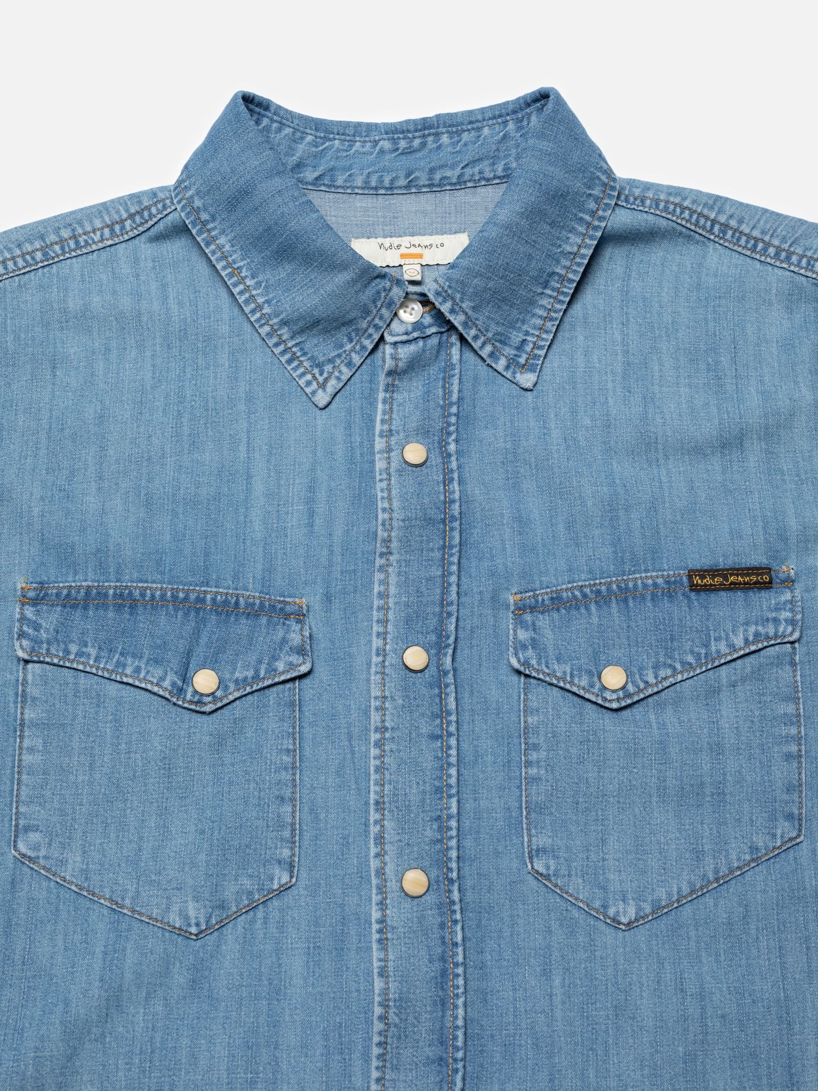 Gunnar Light Used Denim Shirt Light Blue | Nudie Jeans | Create ...