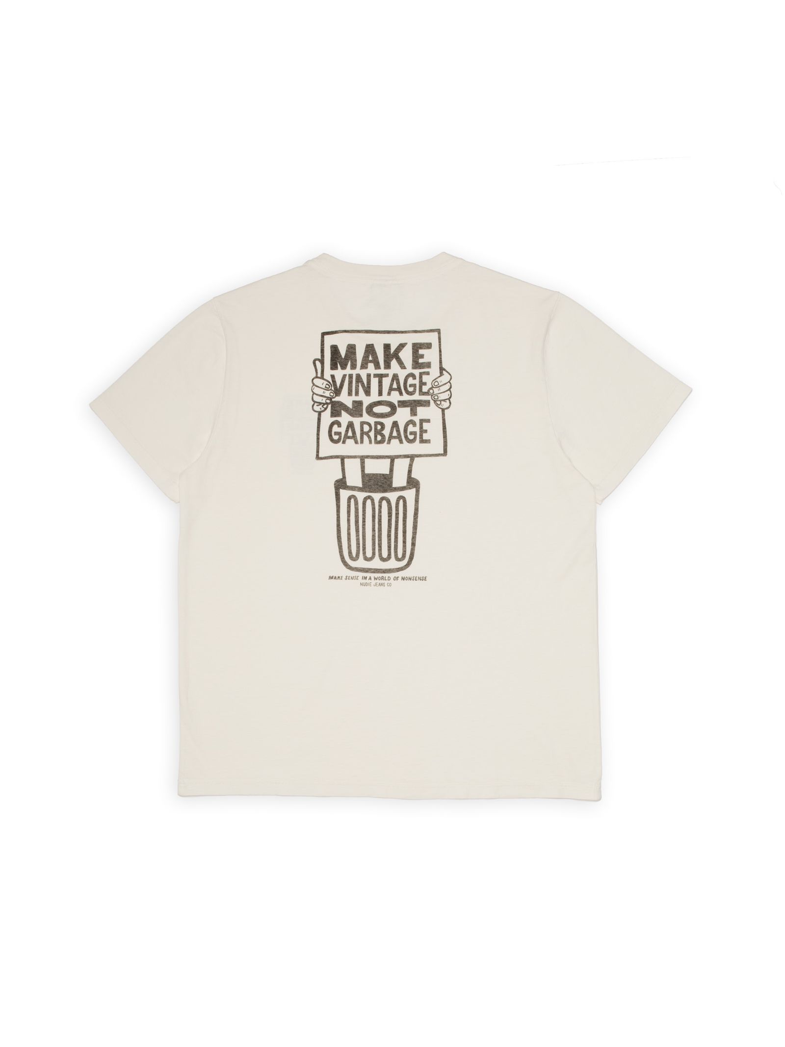 Roy Garbage T-Shirt Chalk White | Nudie Jeans | Create Tomorrow's Vintage