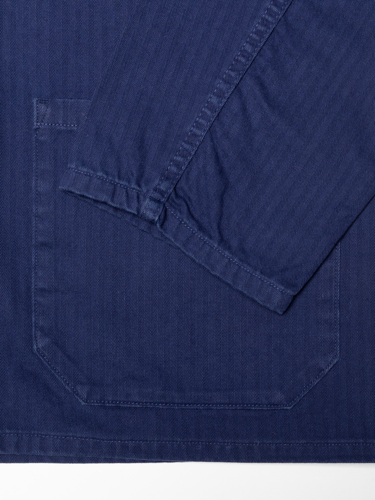 Buddy Chore Jacket Herringbone Deep Blue | Nudie Jeans