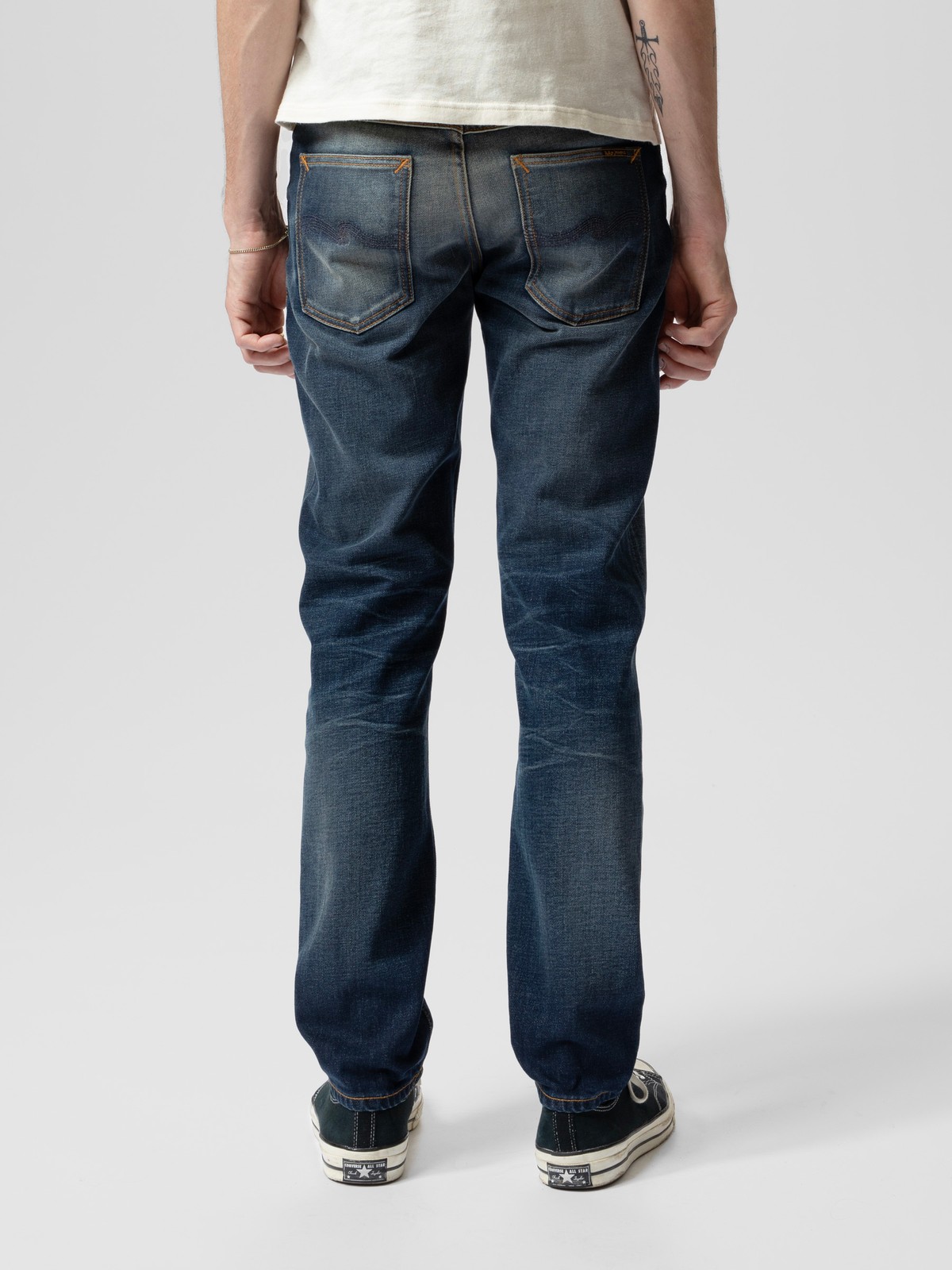 Solid Ollie Lost Light slim straight jeans | Nudie Jeans