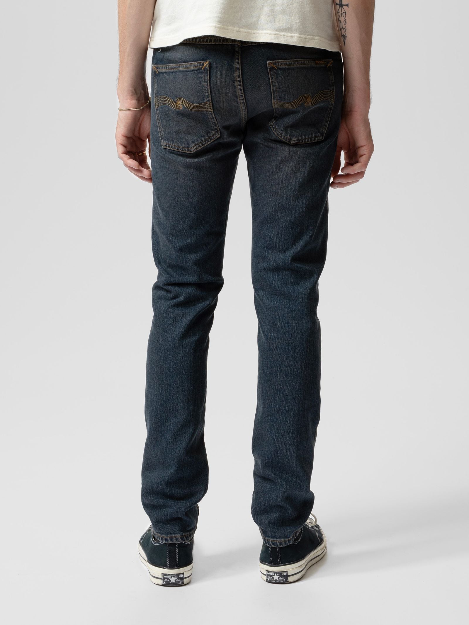 Lean Dean Blackened Blue slim tapered jeans | Nudie Jeans