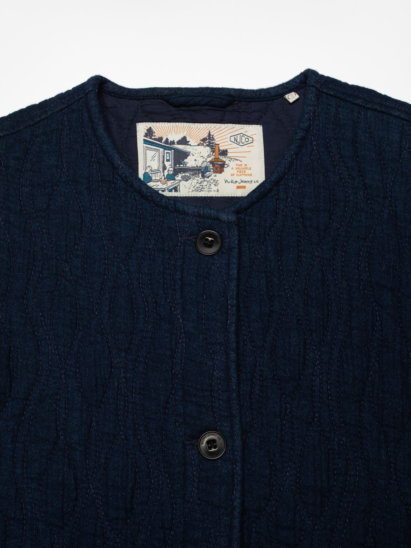 Sandra Jacket Indigo Quilt Blue | Nudie Jeans | Create Tomorrow's Vintage