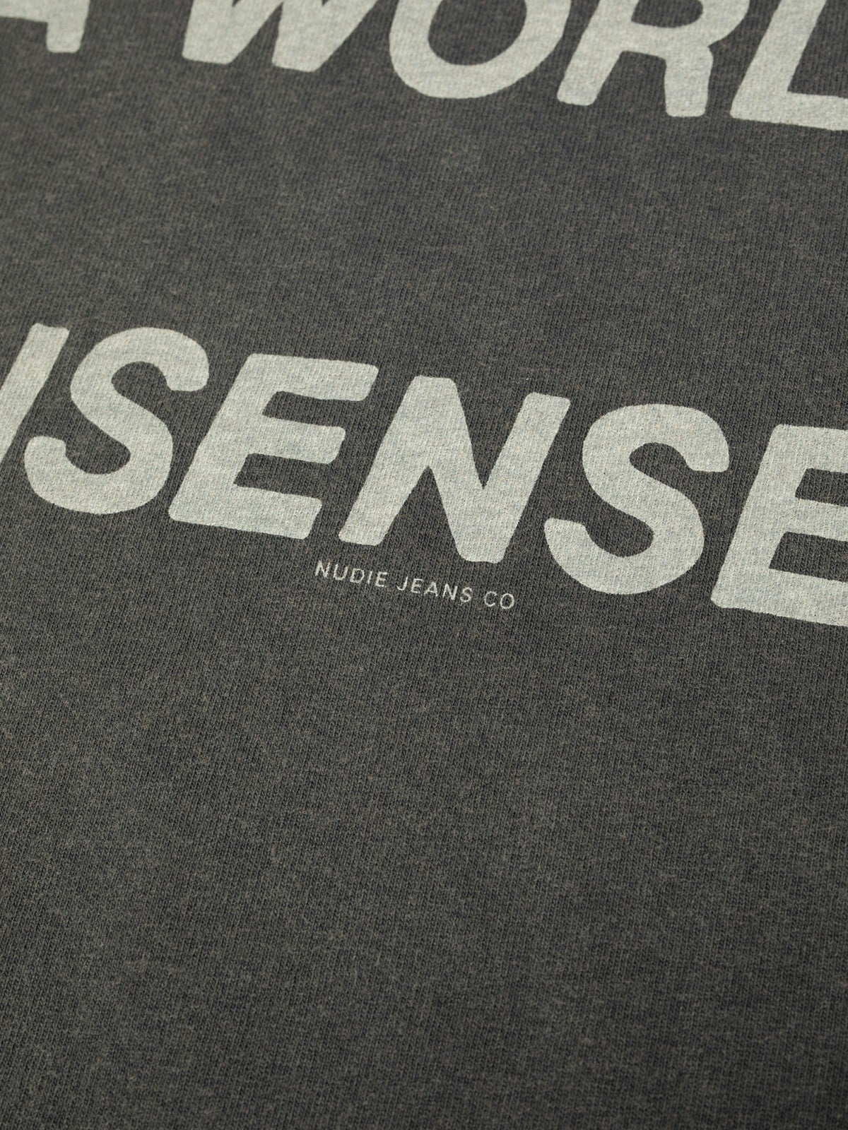 Joni T-Shirt Make Sense Antracite 100% cotton | Nudie Jeans