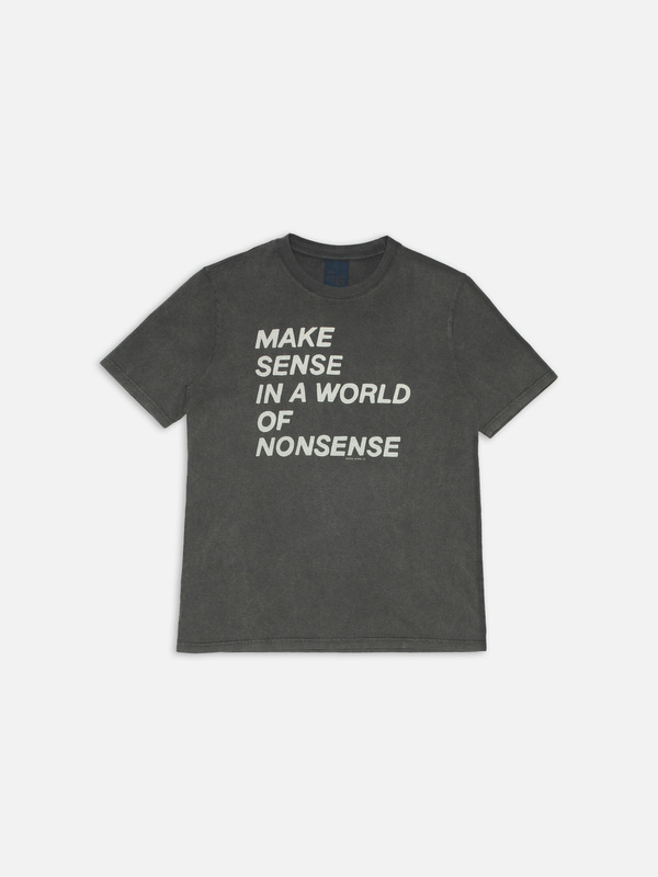 Joni T-Shirt Make Sense Antracite 100% cotton | Nudie Jeans