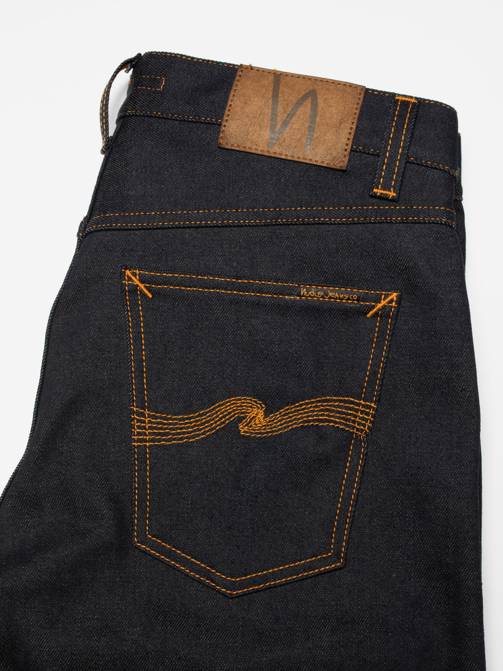 Solid Ollie Dry Truest Selvage slim fit jeans | Nudie Jeans