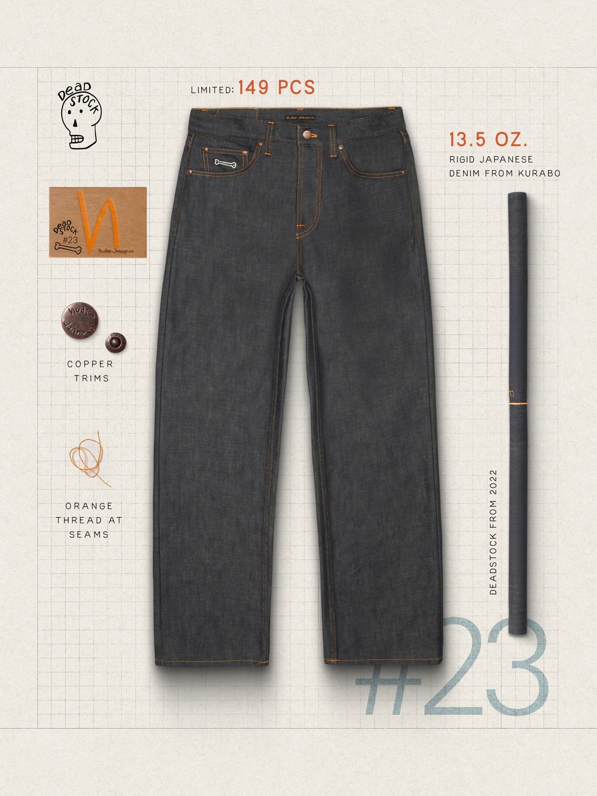 Tuff Tony Black Vintage loose wide-leg jeans | Nudie Jeans